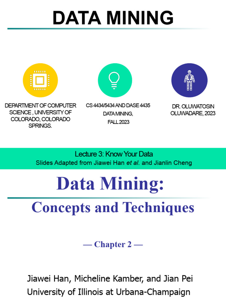 02Know Your Data-Lecture2-3 | PDF | Mathematics