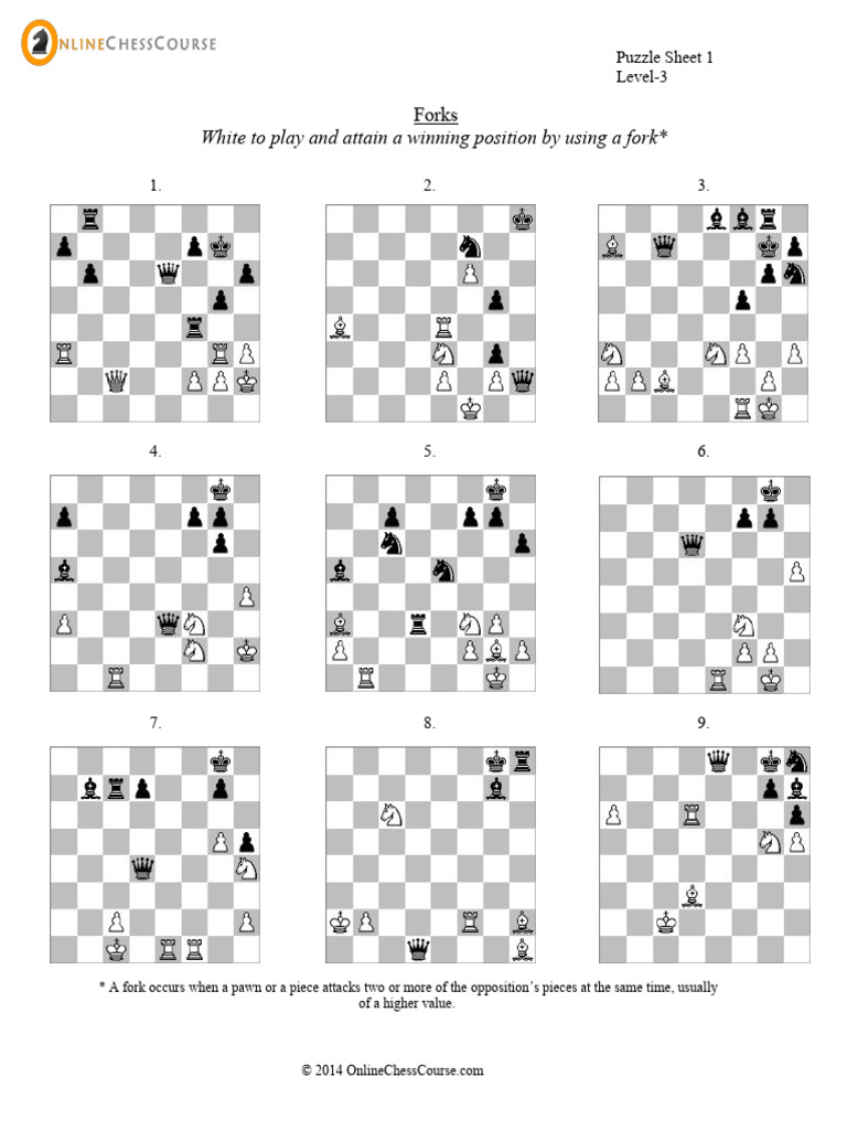 Forks Worksheets Level 3 | PDF