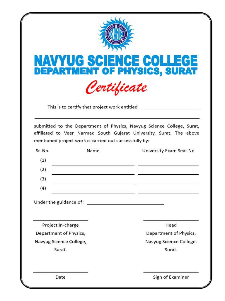 Project Certificate | PDF