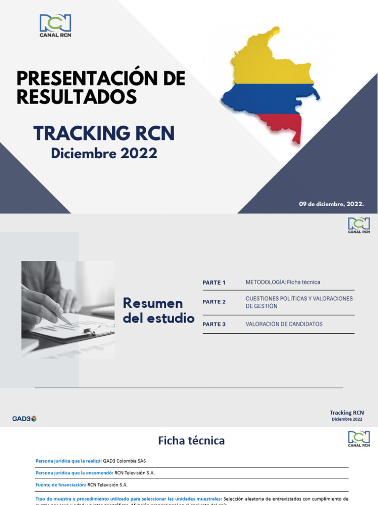 Resultados Tracking RCN Diciembre 2022 | PDF | Probabilidades y ...