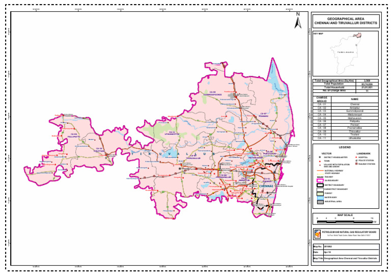 Thiruvallur District Map 890 | PDF