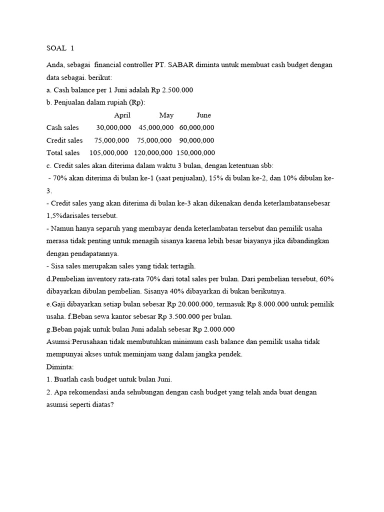 SOAL Kuis Akmen 1 | PDF