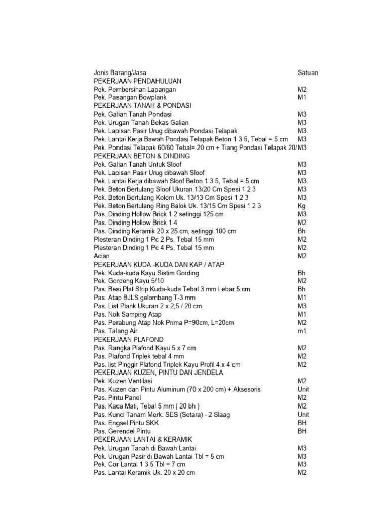 Rab Penawaran MCK TK Anugerah Pemulihan | PDF