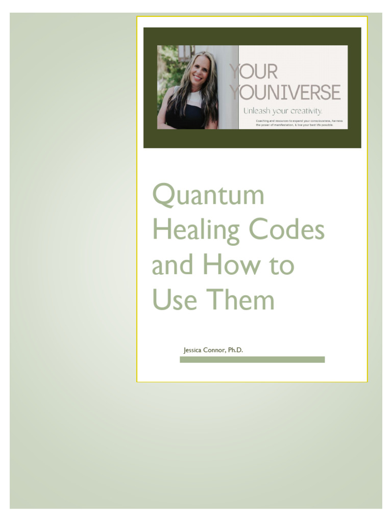 Quantum Healing Codes | PDF | Anxiety Disorder | Cancer