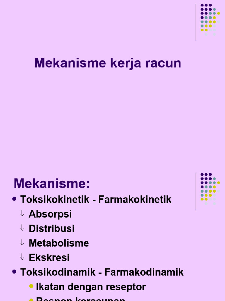 01.mekanisme Kerja Racun | PDF