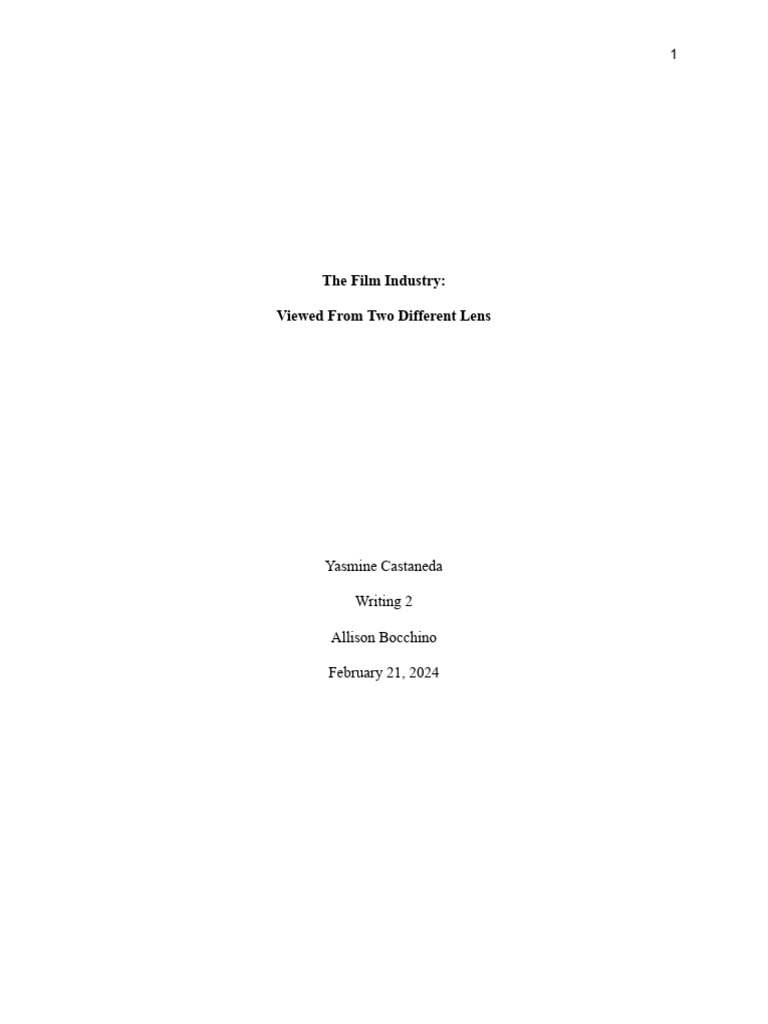 Writ 2 WP 1 Final Revision | PDF | Gender Studies | Feminism