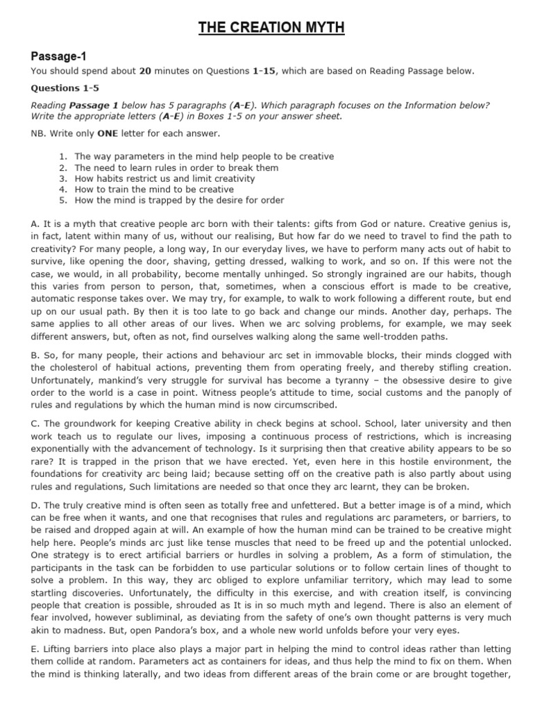 THE CREATION MYTH | PDF