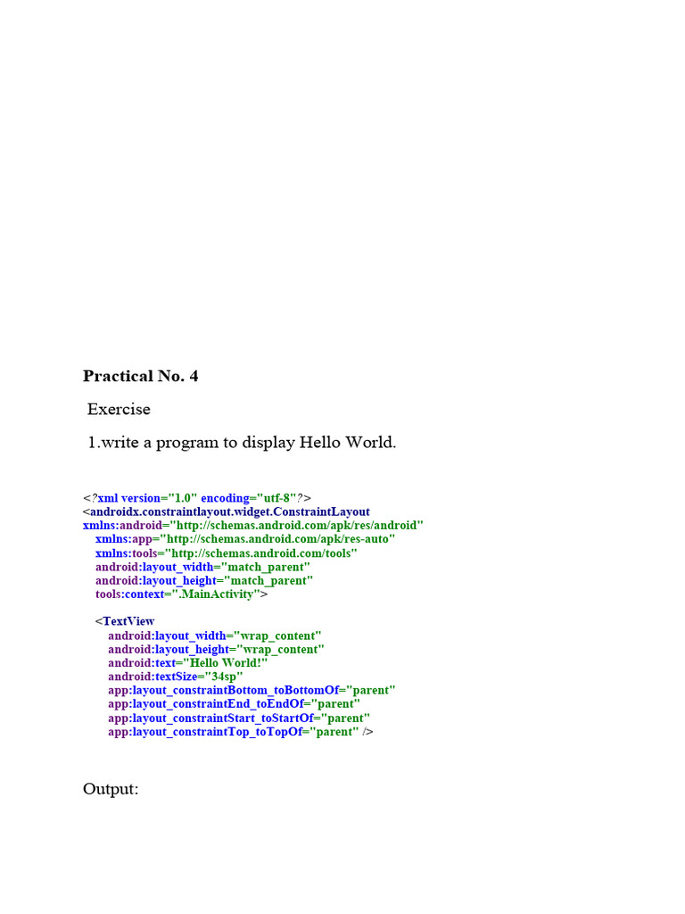 Mad Practical 4 To 32 Pdf Android Operating System Java Programming Language