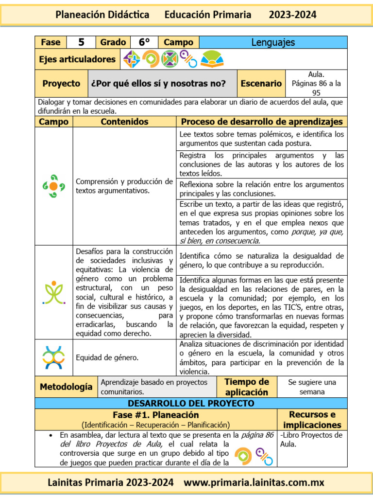 6to Grado Febrero - 03 Por Que Ellos Si y Nosotras No (2023-2024) | PDF ...