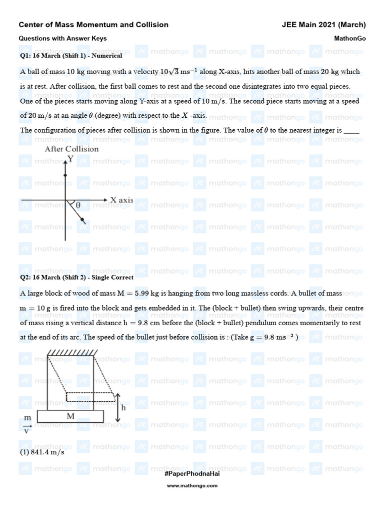 01 | PDF | Momentum | Mass
