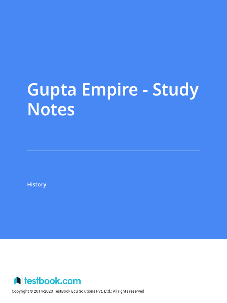 Gupta Empire - Study Notes | PDF