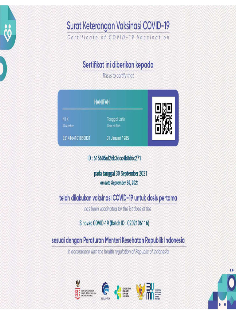 Vaksin 01 Hanifah (Eppot) 0205 | PDF