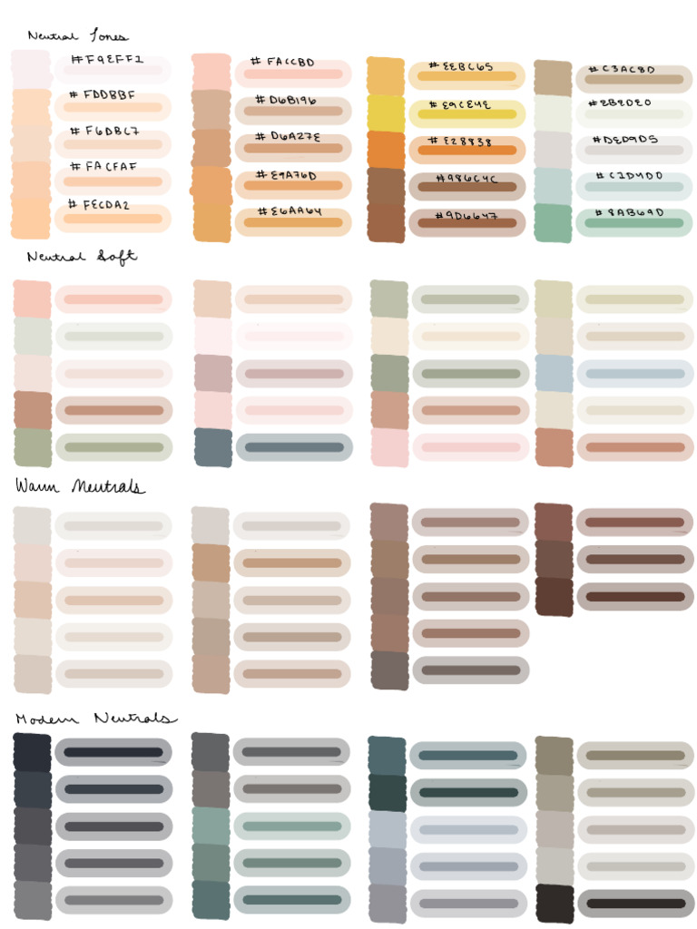 Neutral Color Palette Guide | PDF
