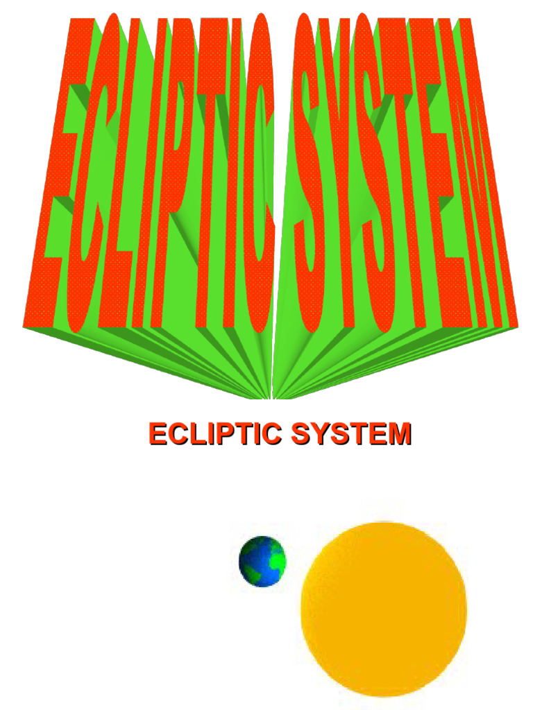 Nav Ecliptic System | PDF | Apsis | Solar System
