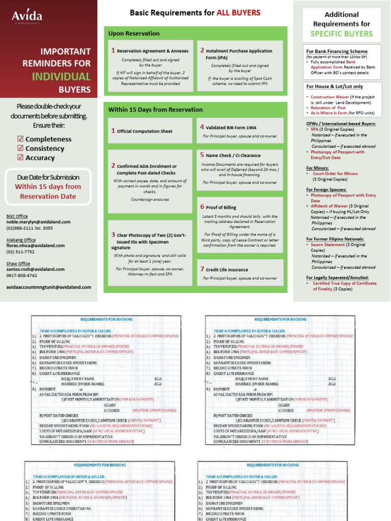 Individual Buyer Document Checklist | PDF | Notary Public