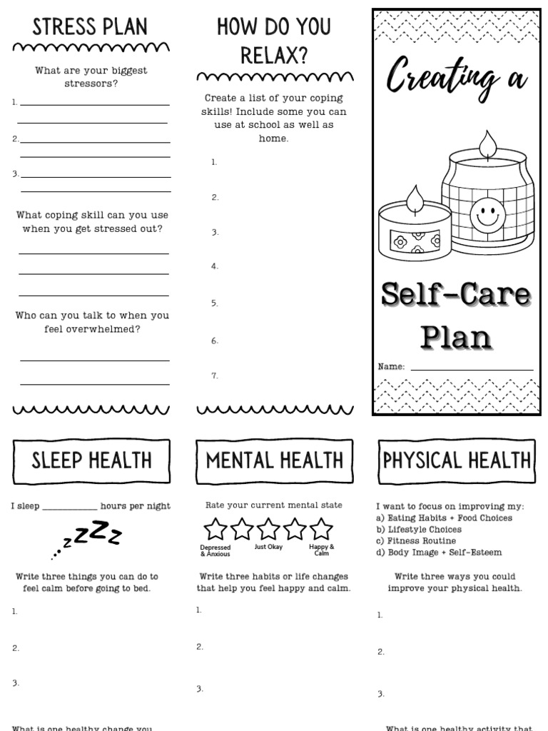 Self-Care Routine Worksheet | PDF | Science & Mathematics