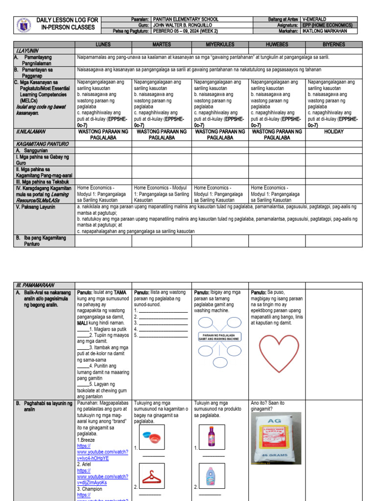 Q3 Week2 Epp-Grade5 | PDF