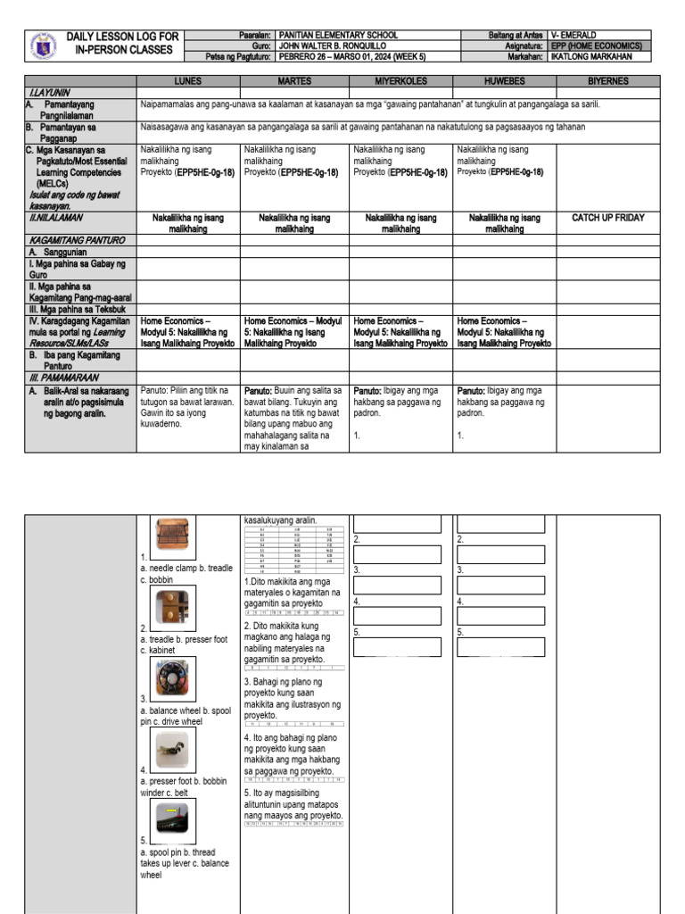Q3 Week5 Epp-Grade5 | PDF