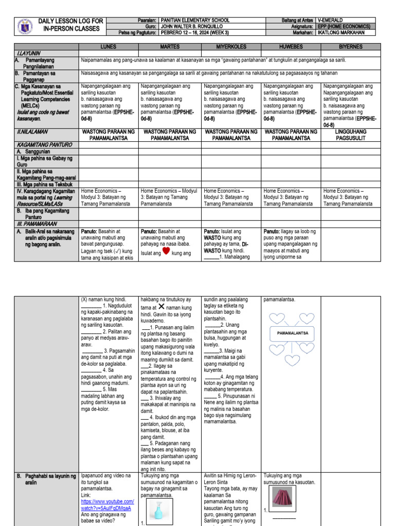 Q3 Week3 Epp-Grade5 | PDF
