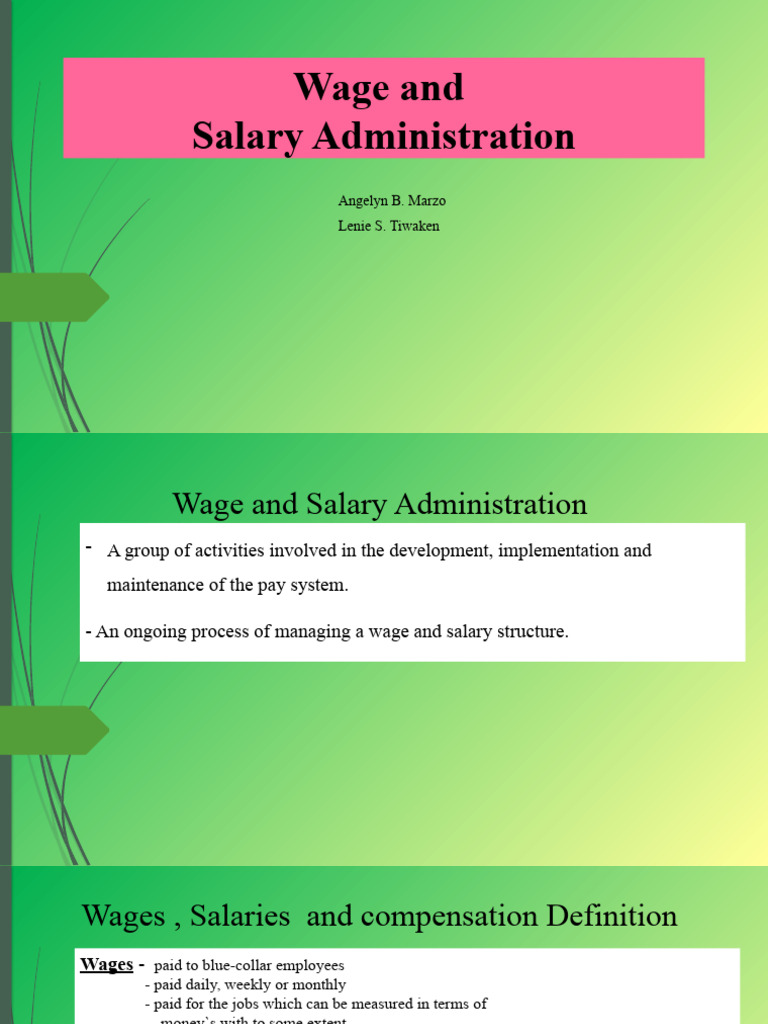 Wage and Salary Administration | Download Free PDF | Cost Of Living | Wage