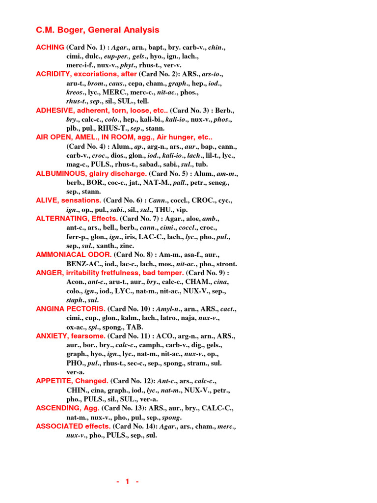 Boger General Analysis | PDF