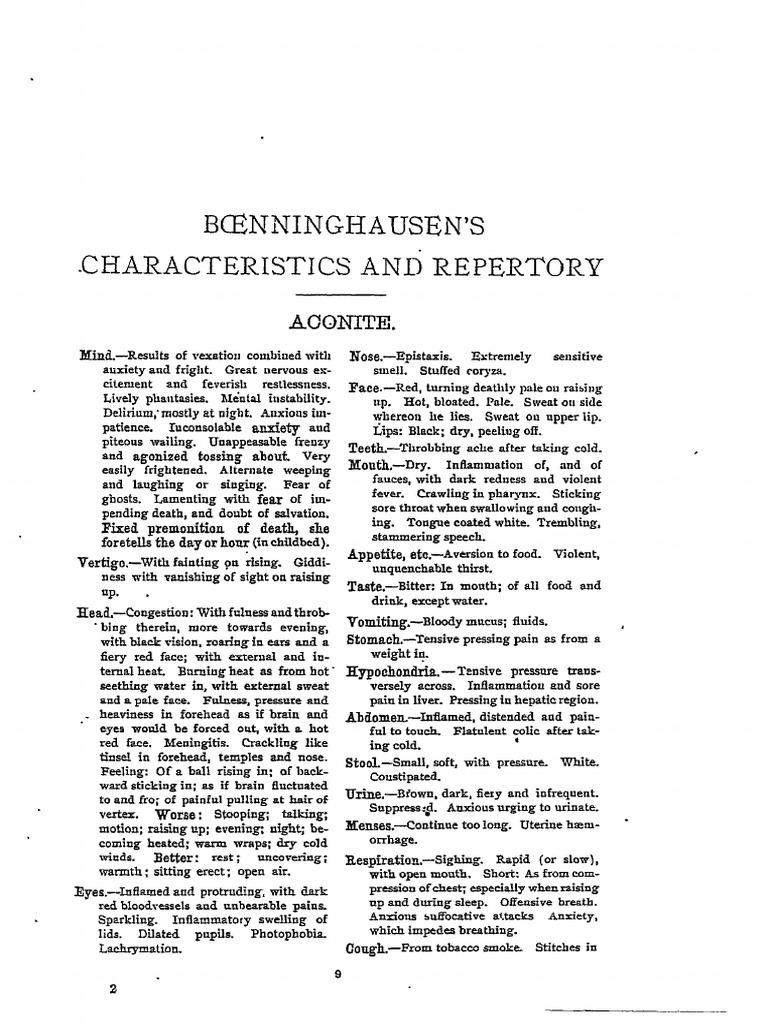 BBCR Repertory | PDF | Thorax | Pain