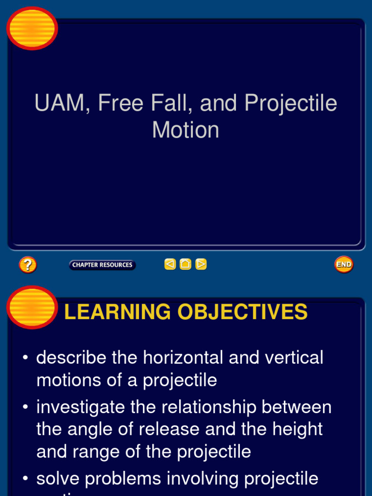 UAM Free Fall and Projectile Motion | PDF | Acceleration | Velocity