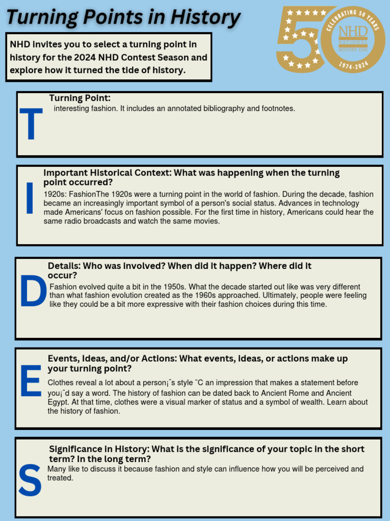 Turning Points Graphic Organizer Fillable | PDF | History