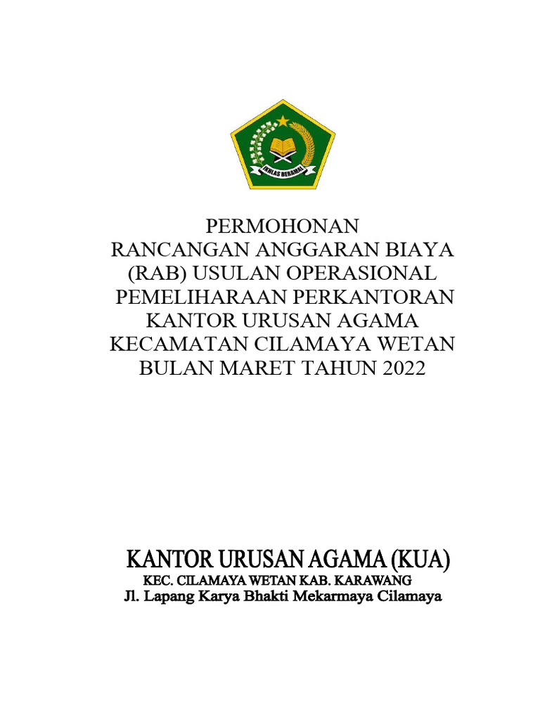 Sampul SPJ Operasional Kantor | PDF | Teknologi & Rekayasa