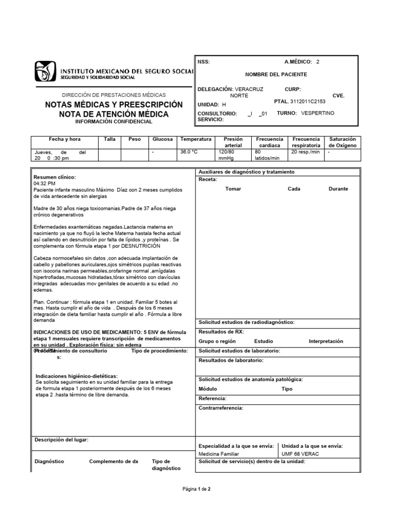 Nota Med - 2 | PDF | Medicina CLINICA | Especialidades Medicas