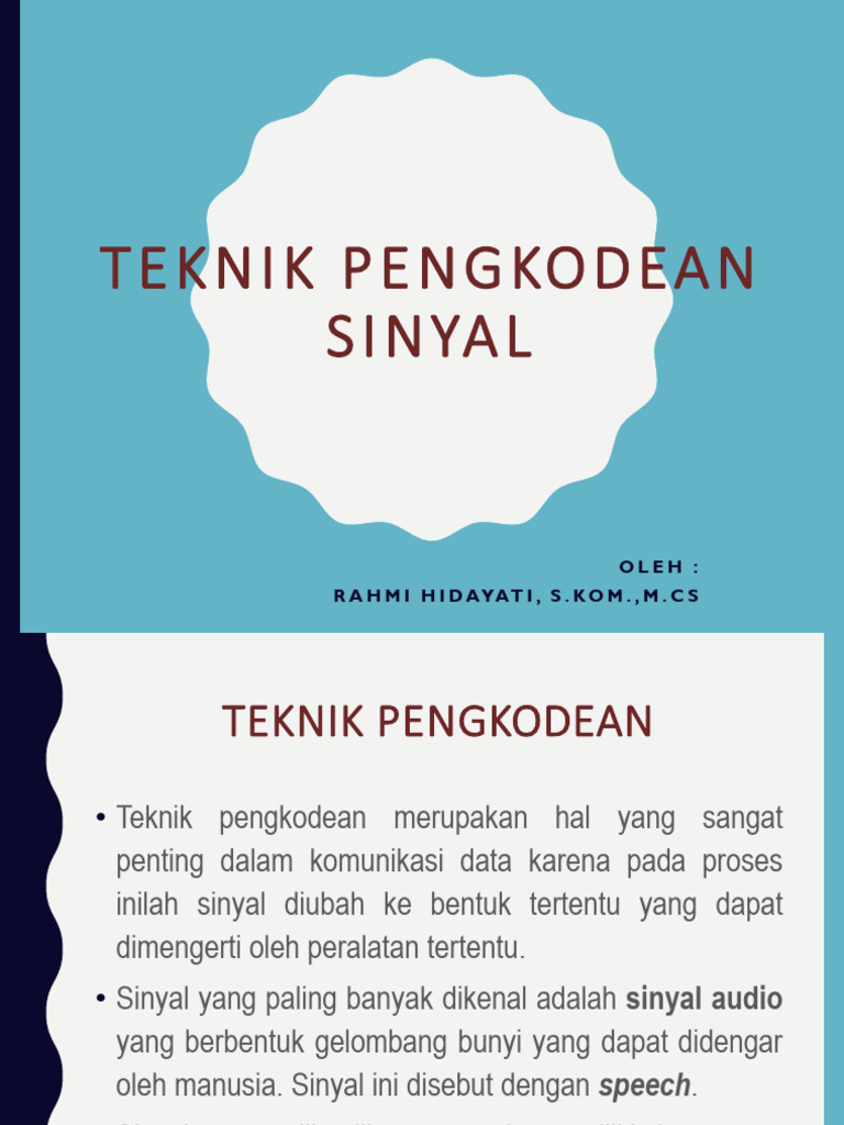 Materi 5 - Teknik Pengkodean Sinyal | PDF