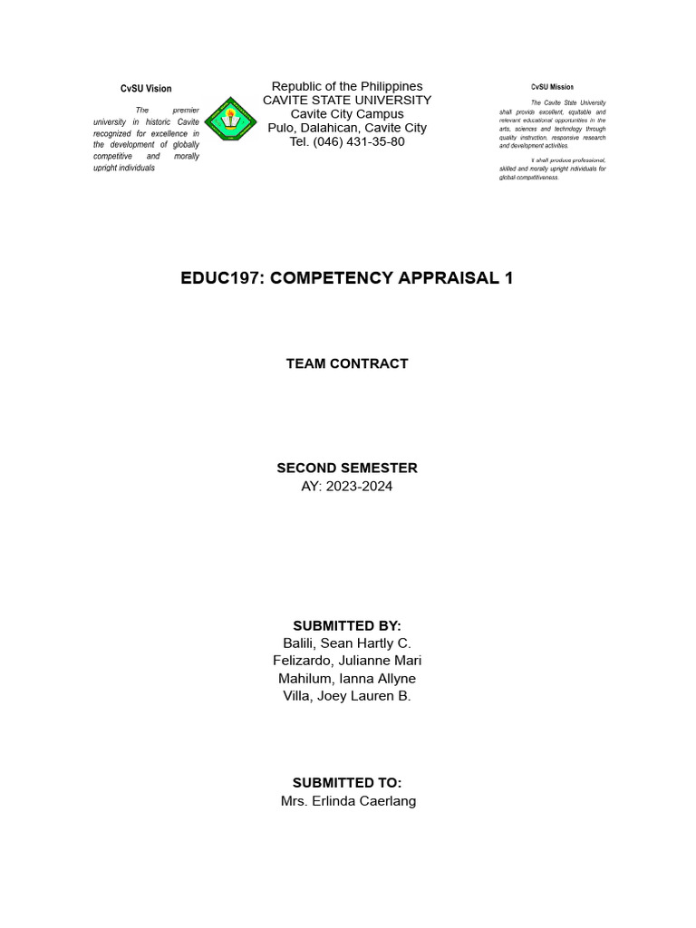 Team Contract | PDF