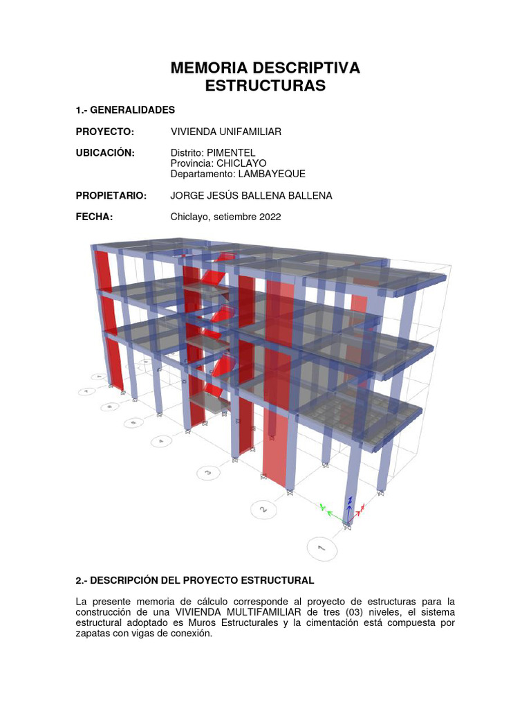 Memoria de Cálculo Estructural Vivienda | PDF | Fundación (Ingeniería ...