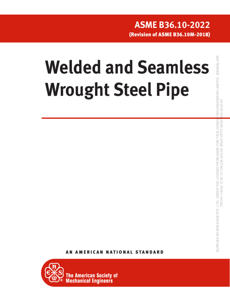 Asme B 36.10-2022 | PDF