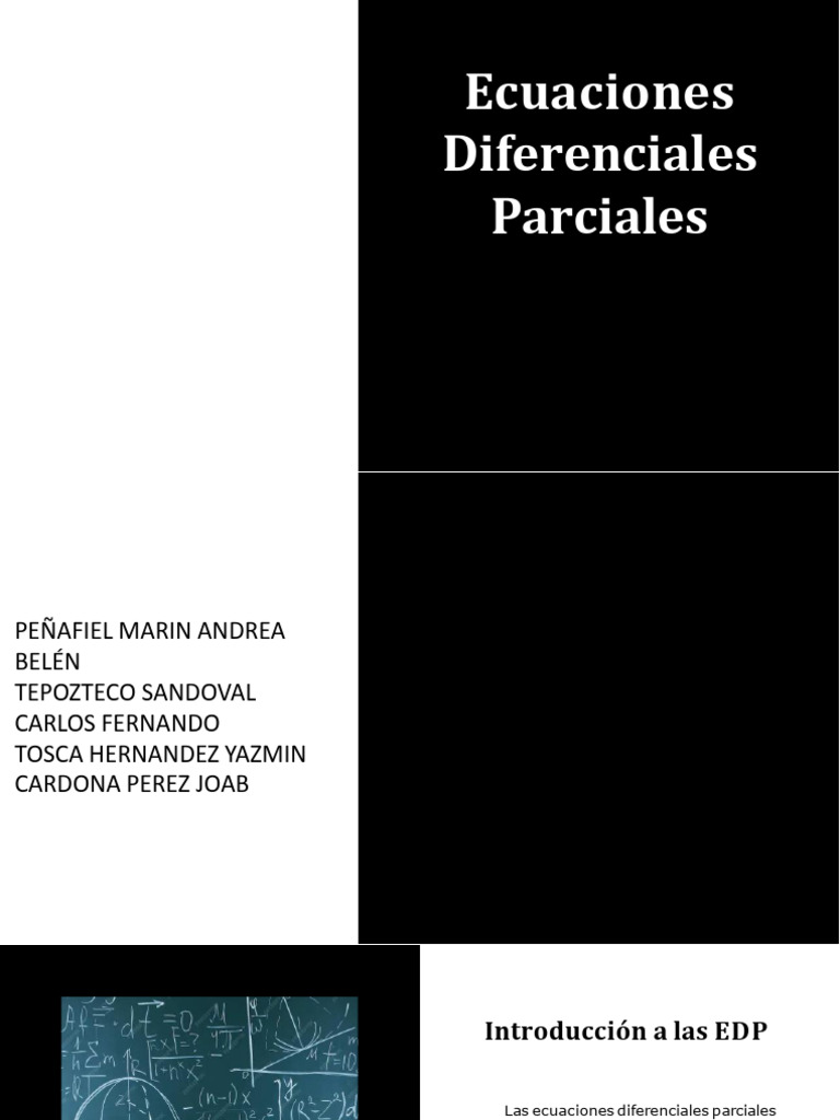 Ecuaciones Diferenciales Parciales | PDF | Métodos y materiales de enseñanza