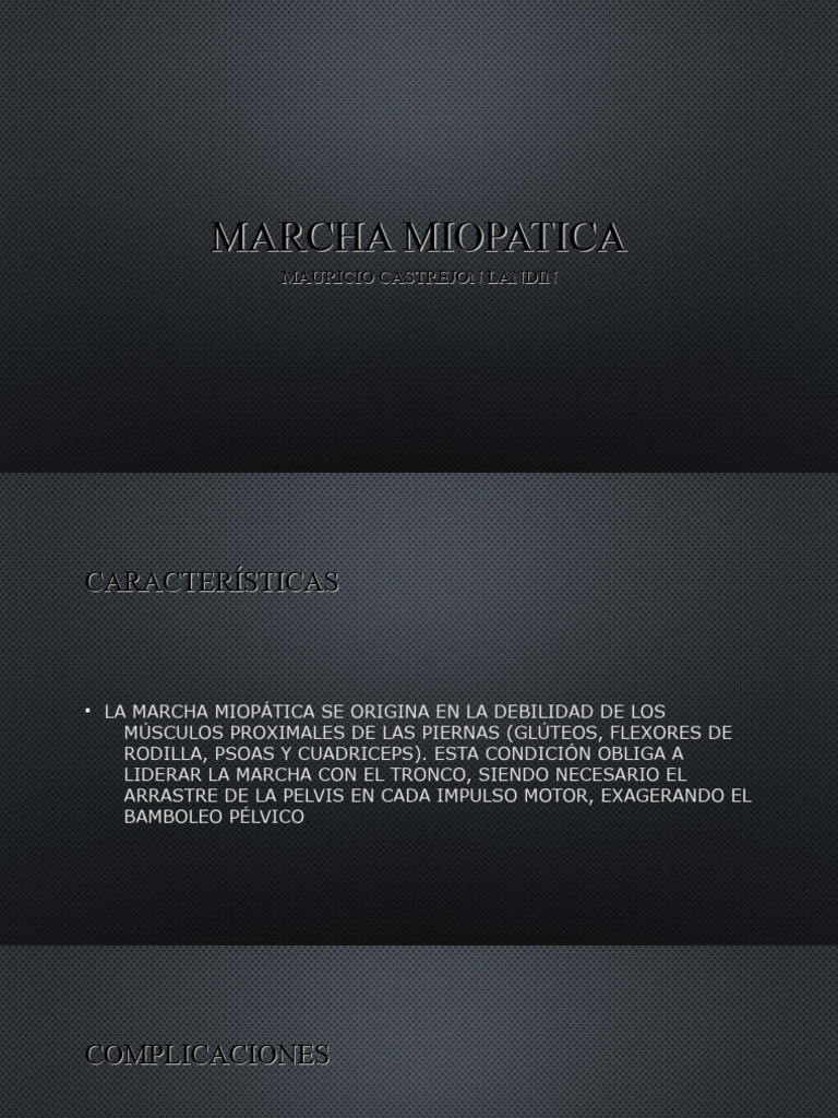 Marcha Miopática: Causas y Tratamiento | PDF