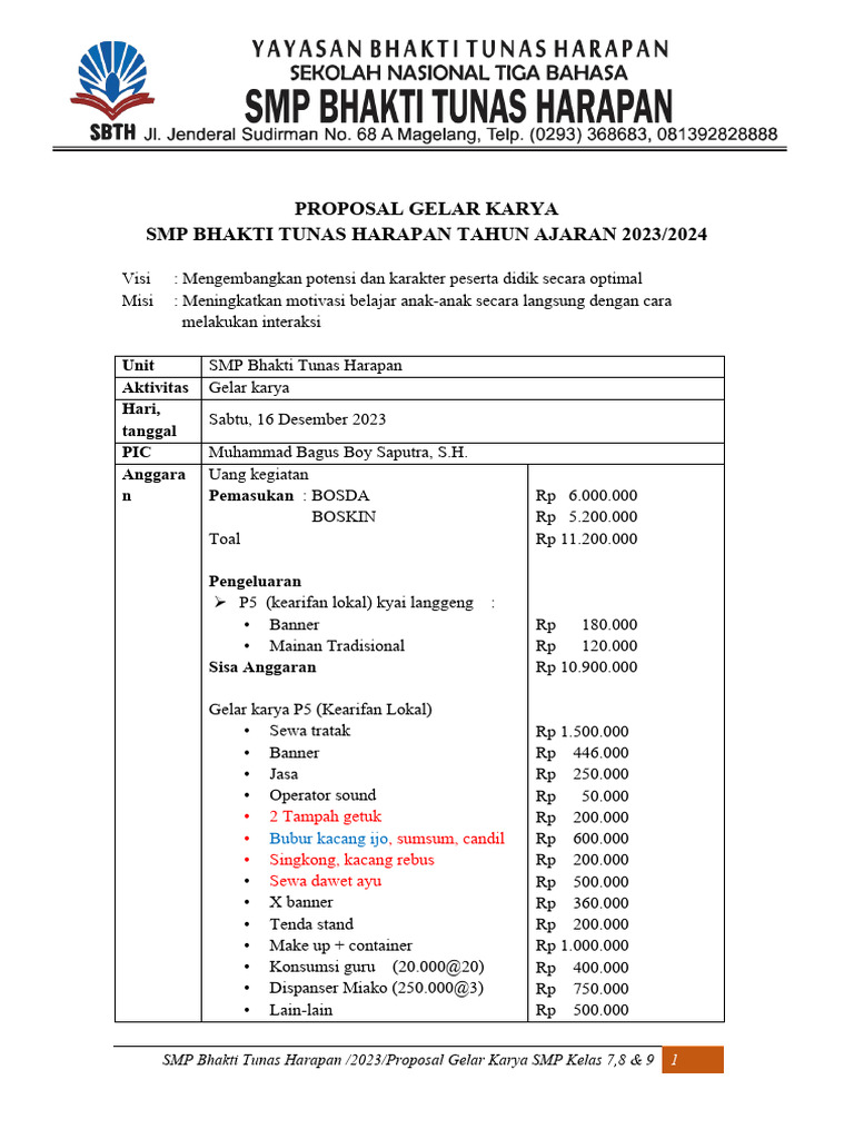 Proposal Gelar Karya P5 | PDF