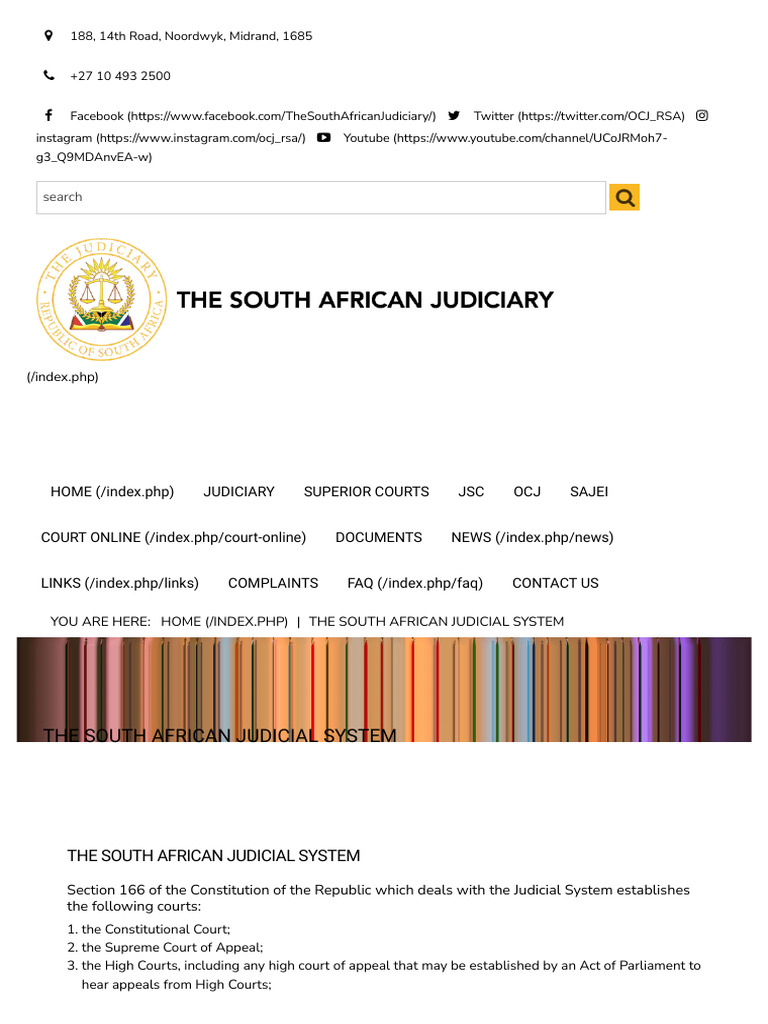 The South African Judicial System | PDF | Judge | Supreme Courts