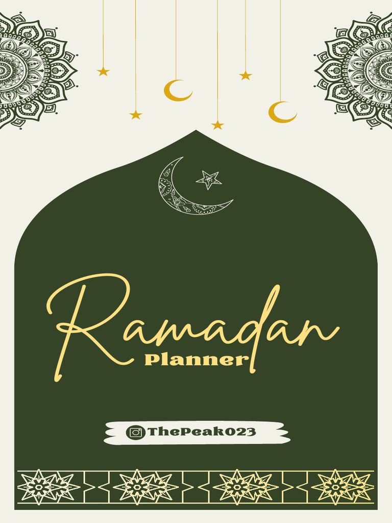 Ramadan Daily Planner & Reflection Guide | PDF | Ramadan | Religious ...