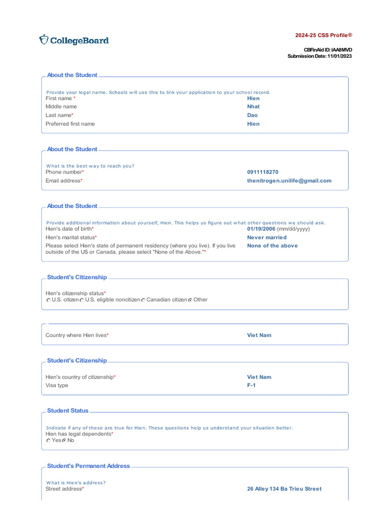 CSS Profile | PDF | Expense | 401(K)