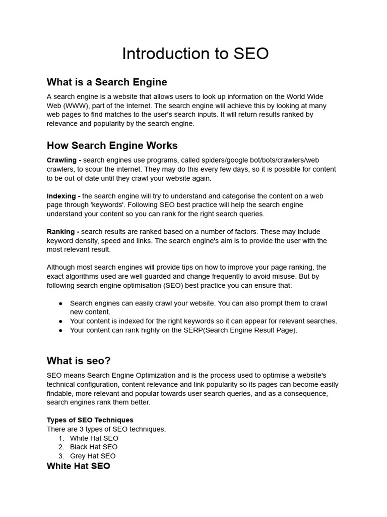SEO Notes | PDF