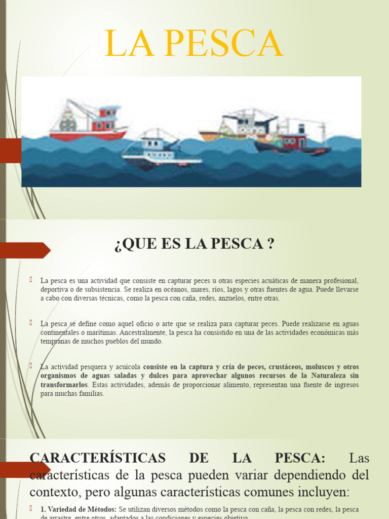 LA PESCA | PDF | Pesca comercial | Sustentabilidad
