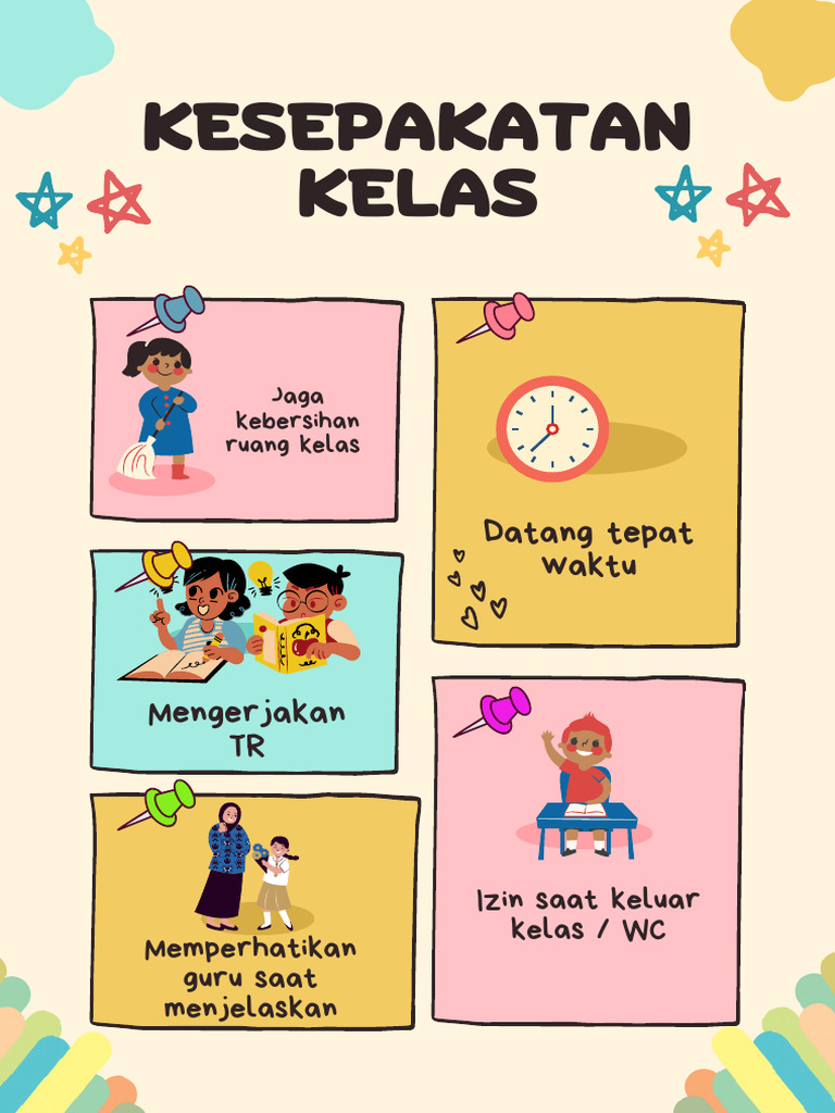 Poster Aturan Kelas Gambar Tangan | PDF