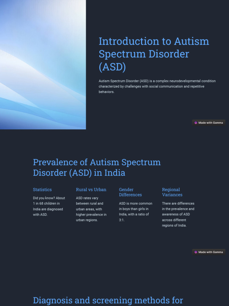 Introduction To Autism Spectrum Disorder ASD | PDF | Autism Spectrum ...