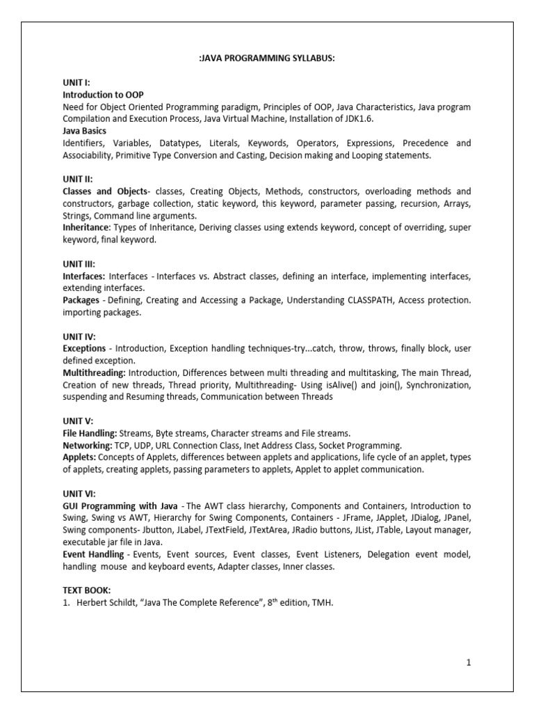 Unit-1 Java | PDF | Object Oriented Programming | Java Virtual Machine Unit-1 Java | PDF | Object Oriented Programming | Java Virtual Machine