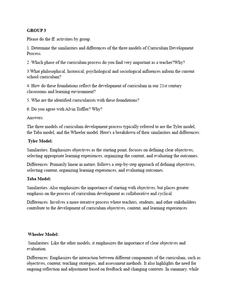 activity | PDF | Curriculum | Learning