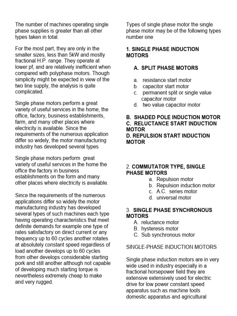 AC Machines Single Phase | PDF | Electric Motor | Electrodynamics