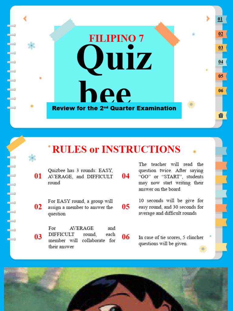 Quiz Bee Grade 7 Filipino | PDF