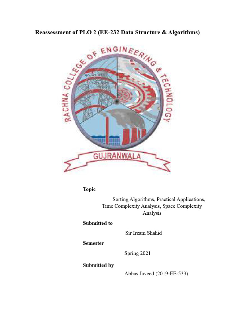 Ds Reassessment Of Plo 2 Pdf Time Complexity Computer Programming