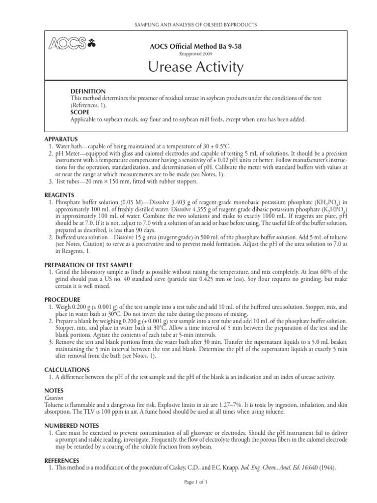 AOCS Official Method Ba 9-58 (2009) | PDF | Ph | Buffer Solution